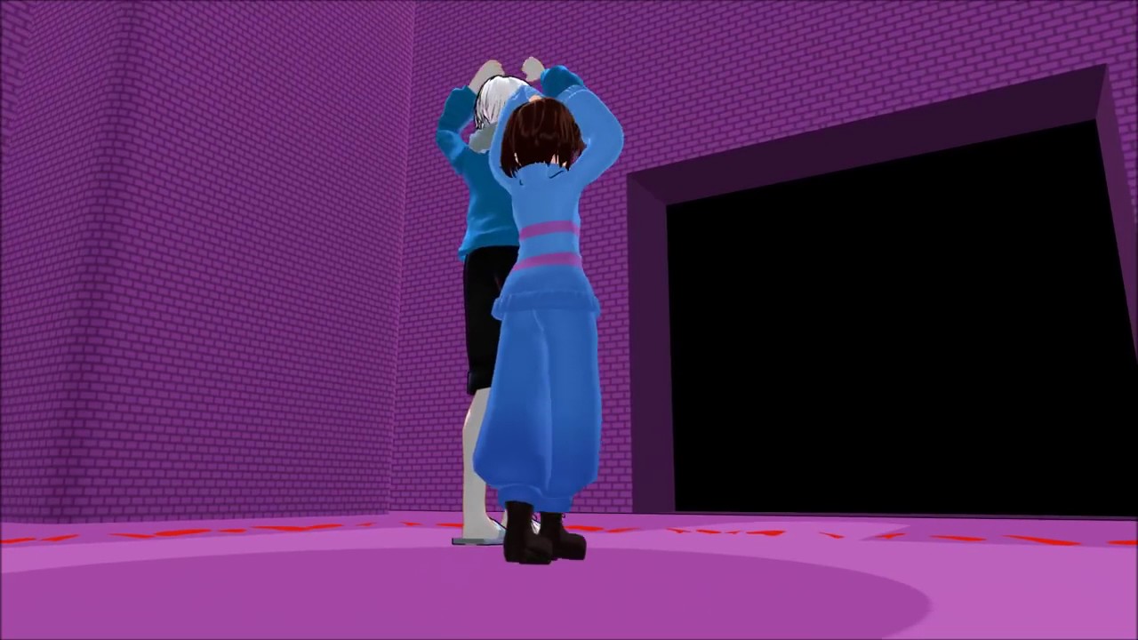 MMD Undertale Sans & Frisk Drop it - YouTube