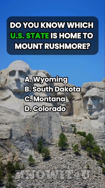 🌍🗿 Geography Trivia: Which U.S. State Is Famous for Mount Rushmore? # ...
