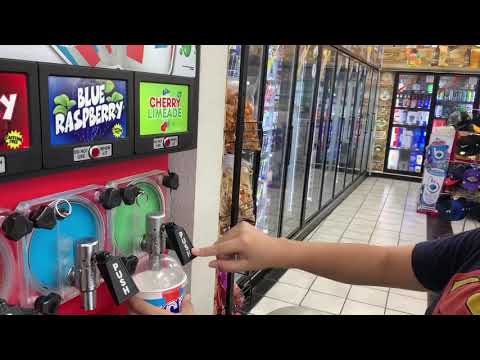 ARCO Gas Station Green Fanta Cherry Limeade Icee Slurpee in Downey ...