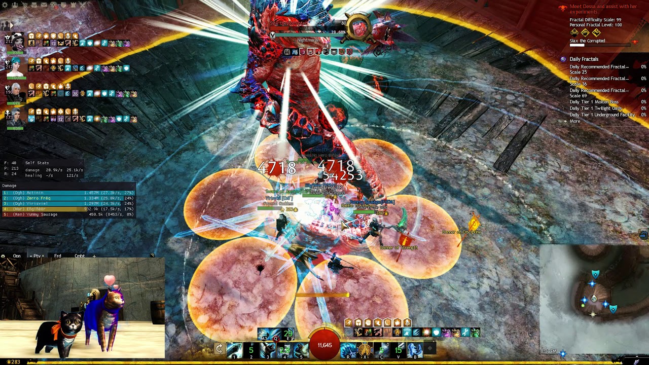 GW2 Nightmare Fractal CM | 3 Dragonhunter attempt PoV - YouTube