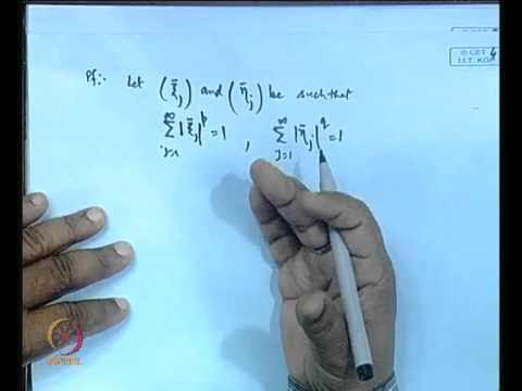 Mod-01 Lec-02 Holder Inequality and Minkowski Inequality - YouTube