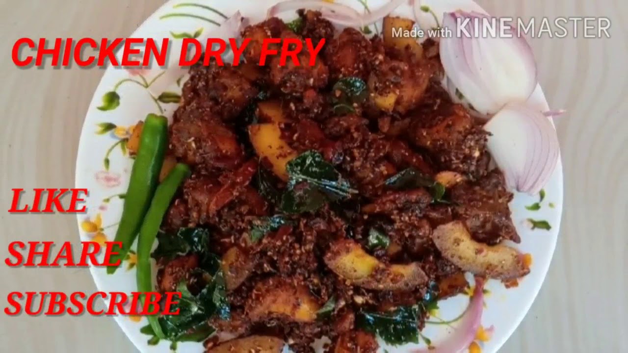Tasty chicken dry fry in five minutes - YouTube