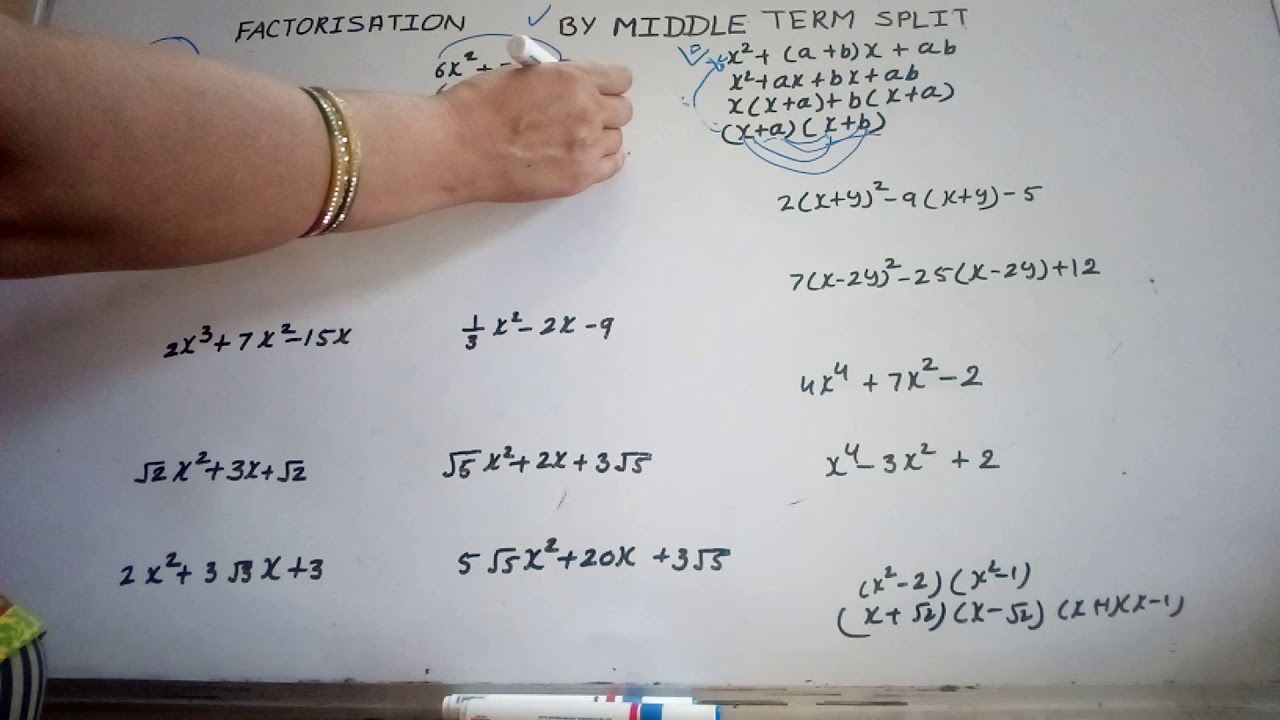 Factorisation by mid term splitting method ( Part 1) Polynomial series ...