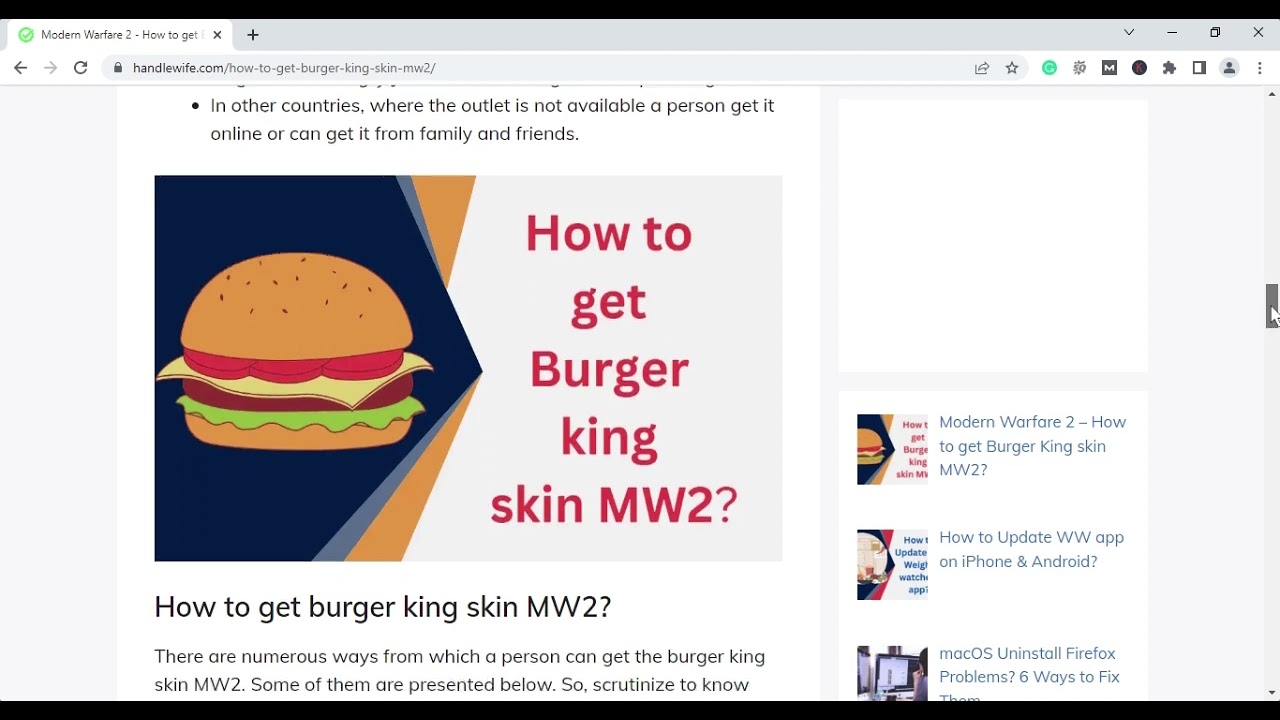 How to Get Burger King MW2 Skin For Free? - YouTube