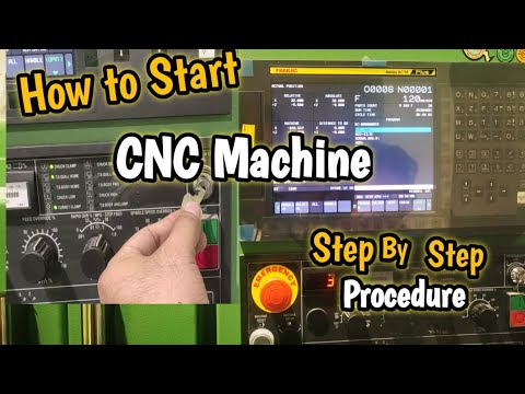 How to start cnc machine | cnc lathe machine ko start kaise kare ...
