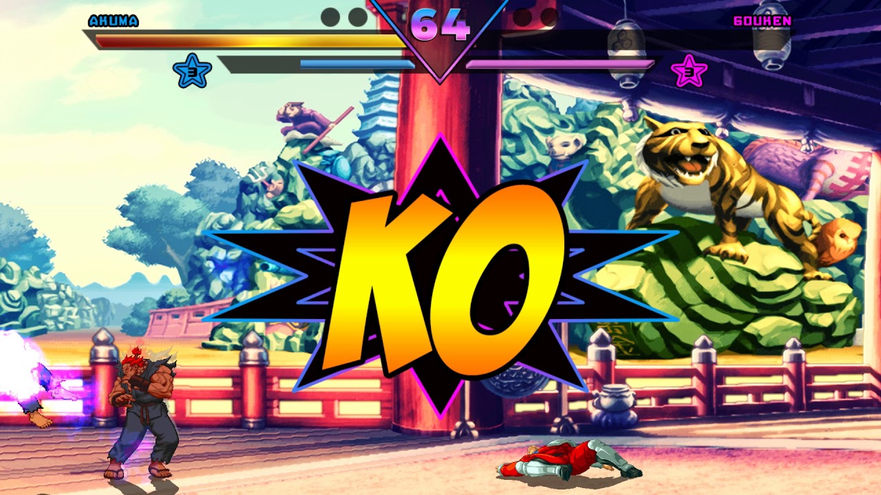Retro Stars MUGEN Early Development 17.12.17 (New Timer & Power Counter ...