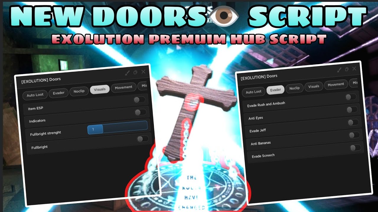NEW DOORS👁️Script |Exolution Hub|Evade Entities•ESP + more|Mobile•PC ...