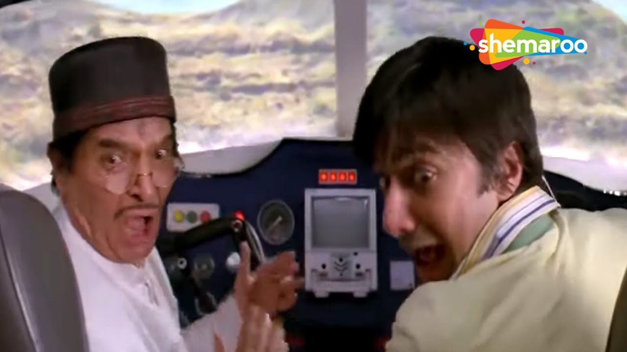 बमन ड्राइवर तो बेहोश हो गया अब प्लेन कैसे चलाएंगे | Dhamaal Movie ...