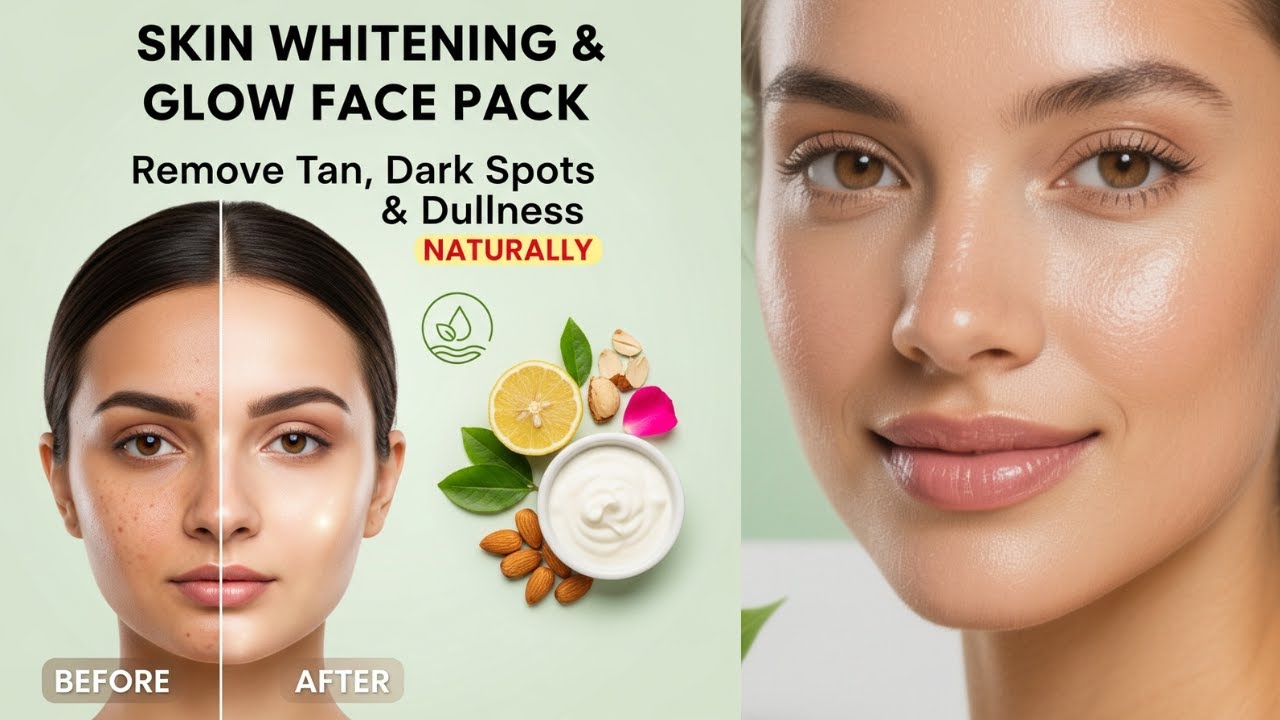 Skin Whitening and Glow Face Pack Remove Tan, Dark Spots and Dullness ...