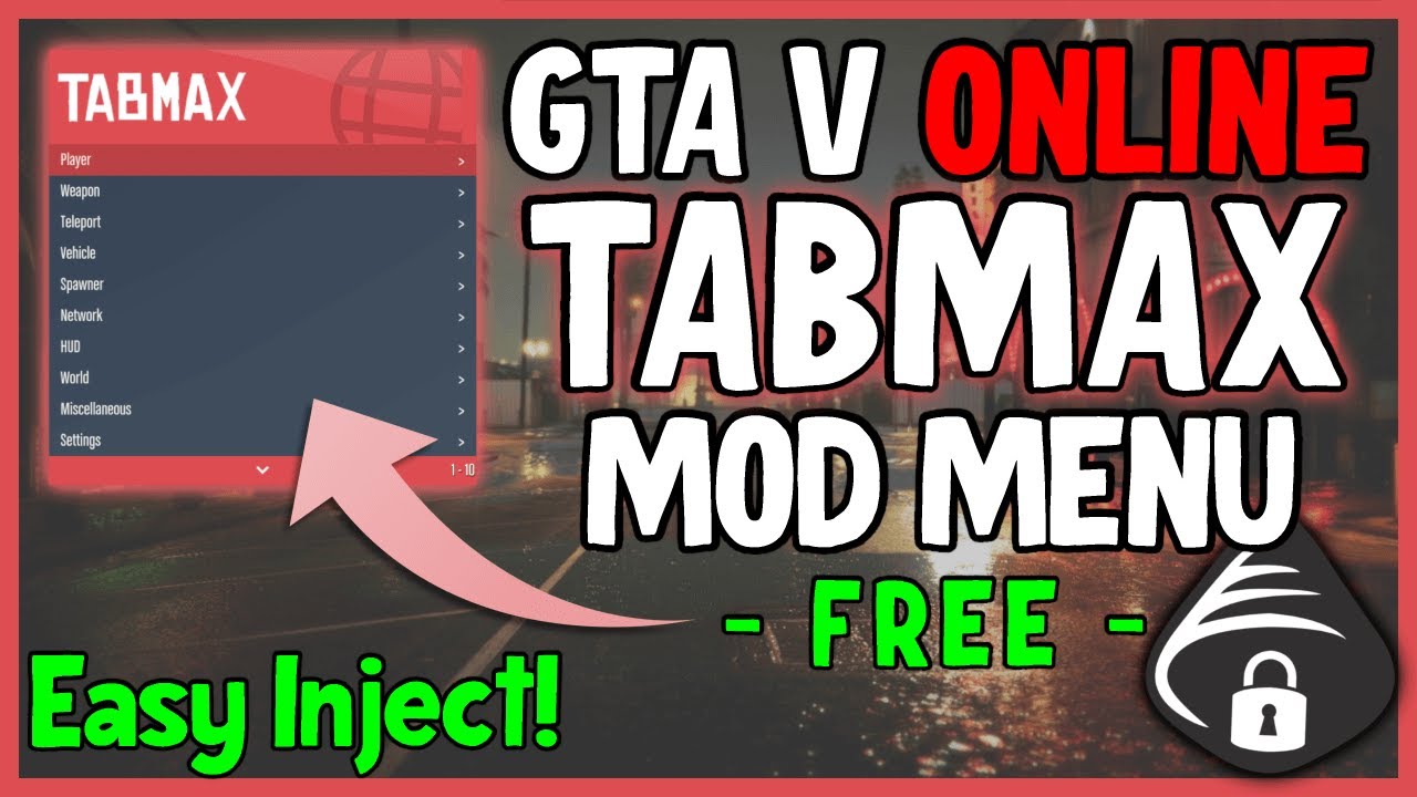 Tabmax Mod Menu v6 | FREE GTA V Mod Menu | Simple Injection | Easy to ...