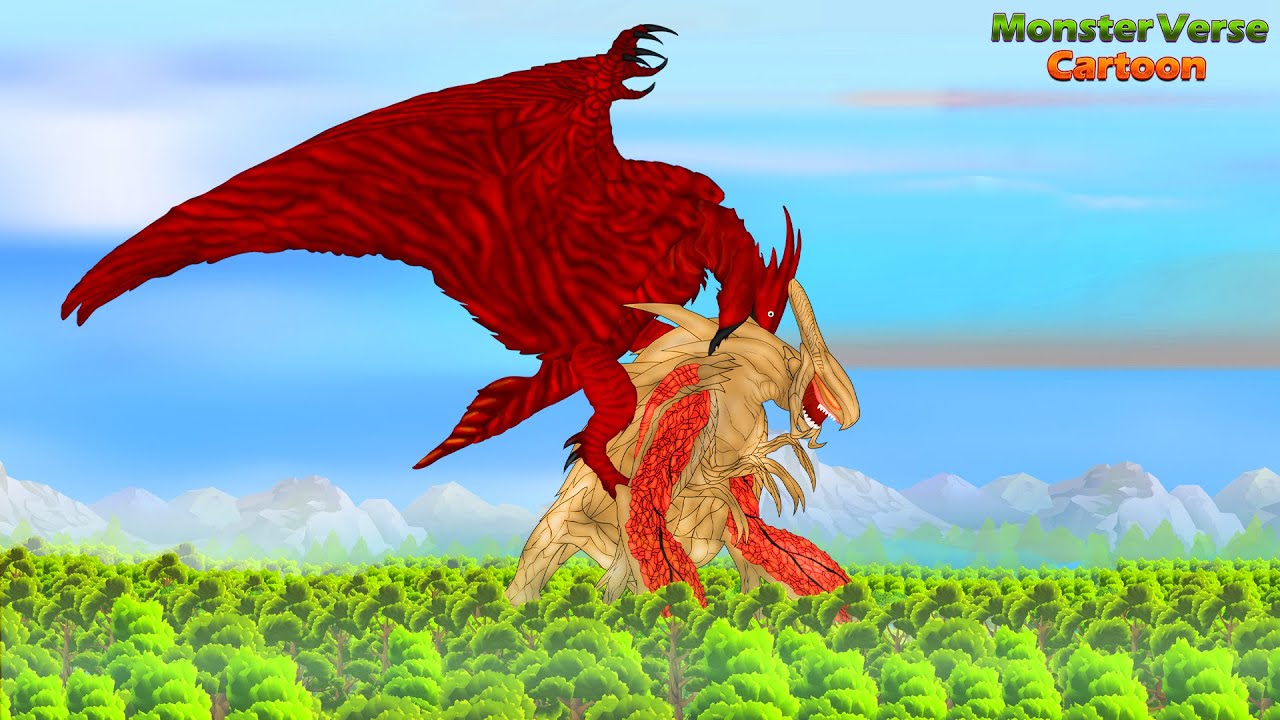 Rodan Vs Muto Prime MonsterVerse Cartoon 14 - YouTube