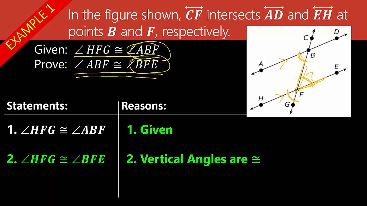 3B Day 2 Prove and Apply Theorems about Lines and Angles - YouTube