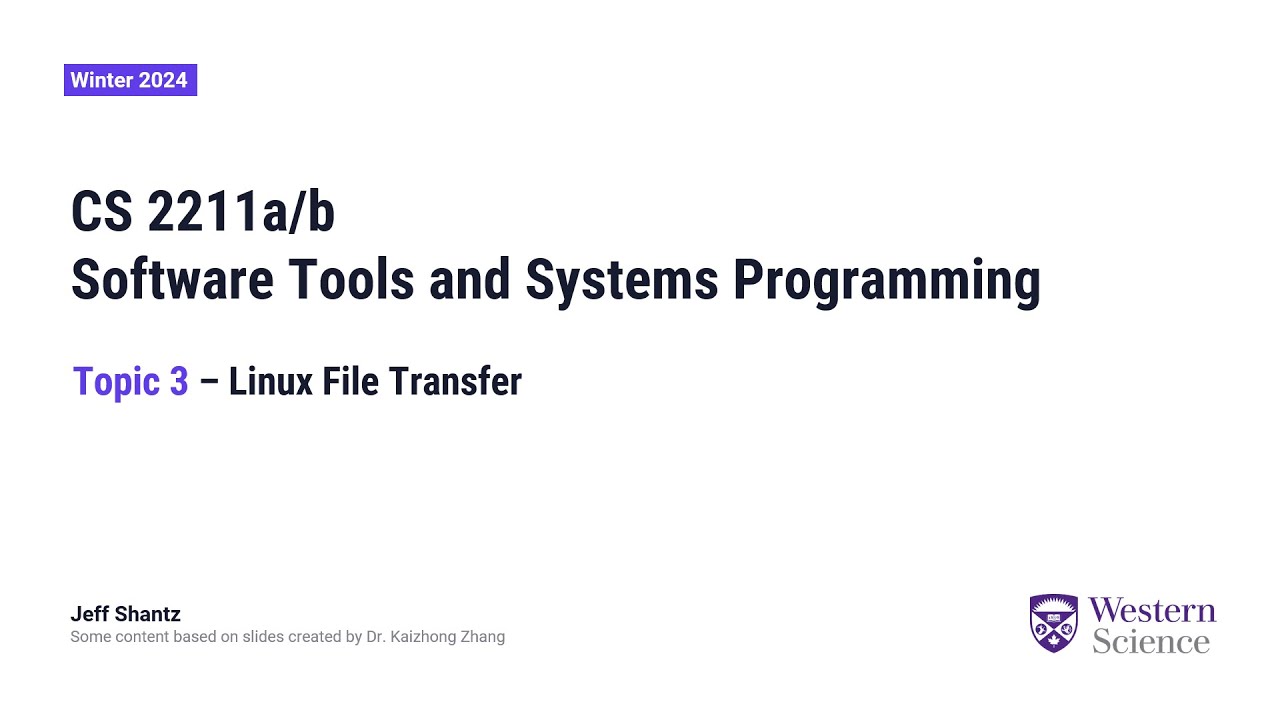 Computer Science 2211b - Topic 03 - Linux File Transfer - YouTube