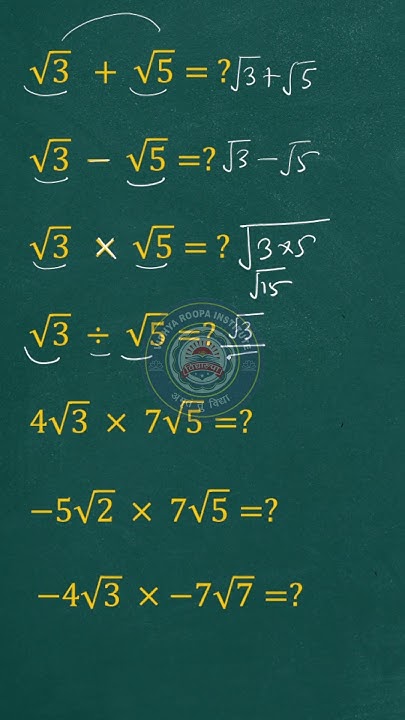 Add, Subtract, Multiply and Divide of Square root numbers#roots #squareroot #math #9thmaths #9th ...