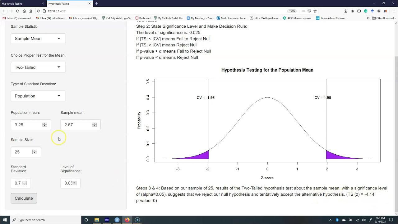Simply R Shiny & Statistics: 1 Population Hypothesis Testing - YouTube