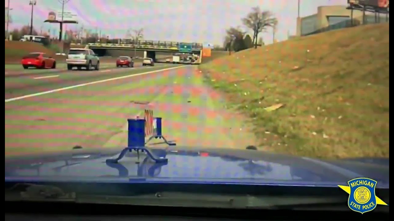 Dodge Charger flies by state trooper at 120 MPH, crashes - YouTube