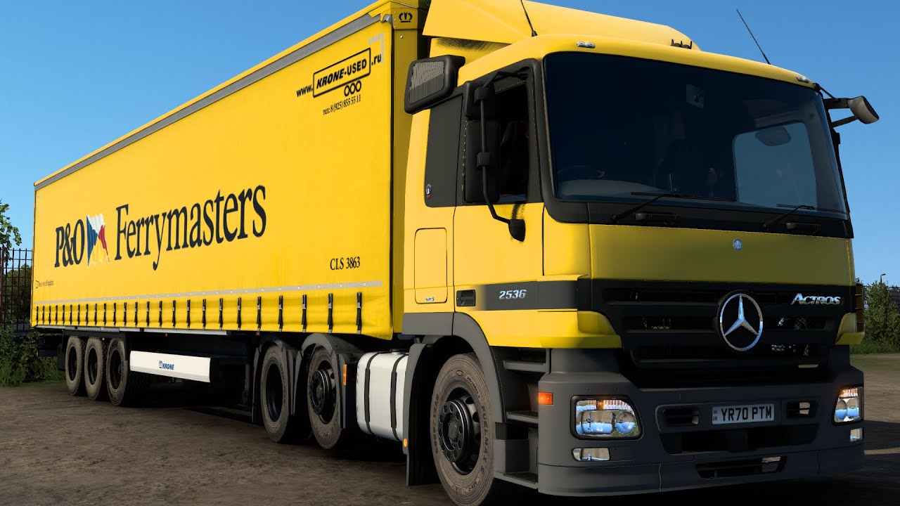 ETS 2 p&o ferrymasters dotecs actros mp2 promods - YouTube