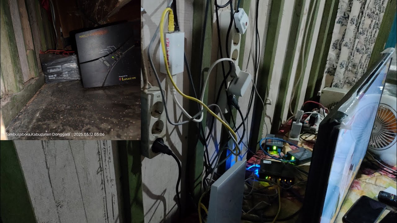 pasang ups di server starlink agar roter tidak tereset dan mlos ...