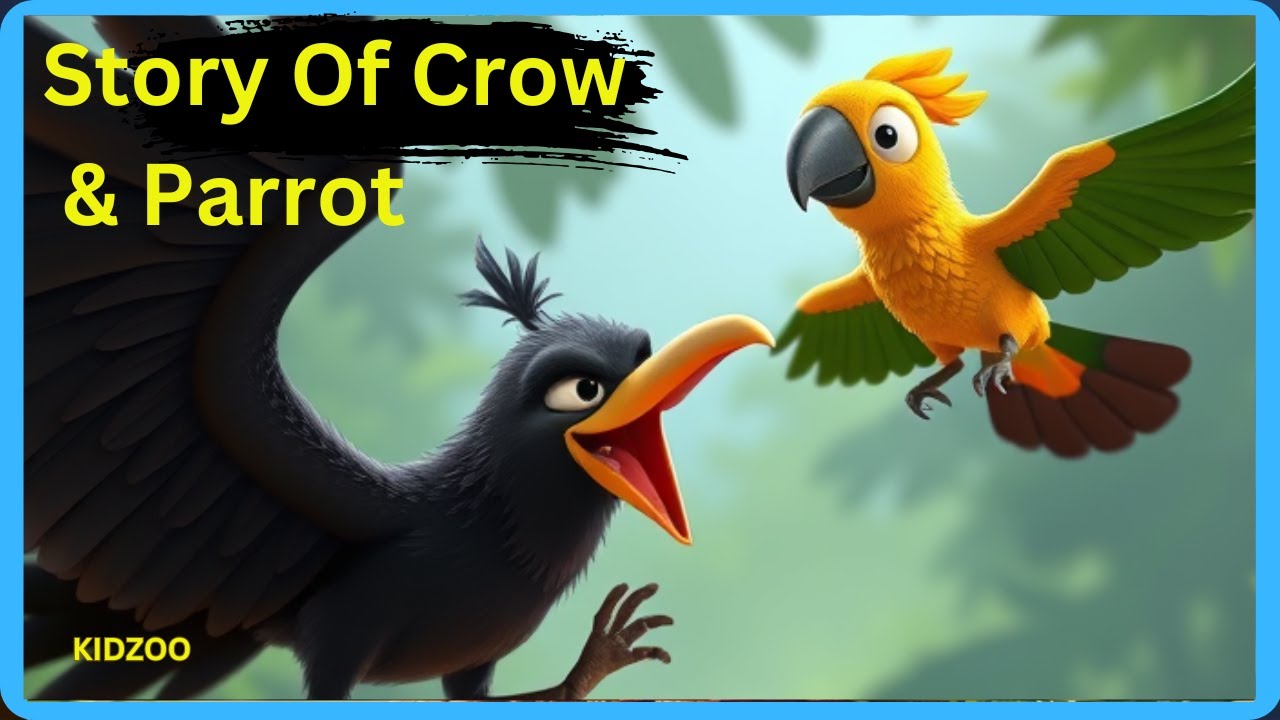 Story Of Crow & Parrot | Bedtime Story Of Crow & Parrot | Short Story ...