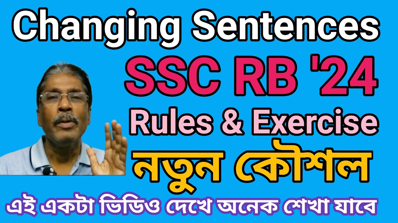 Easy Method Of Changing The Sentences According To Directions | SSC RB ...