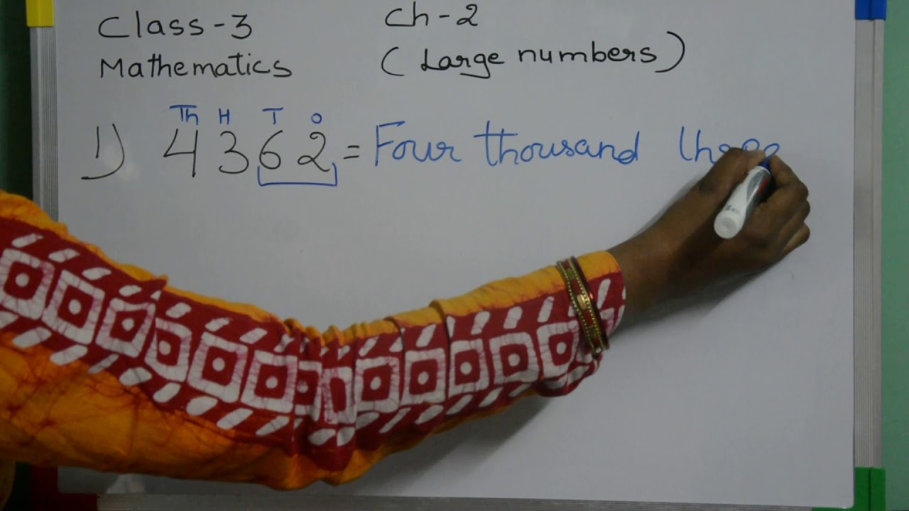 CLASS 3 MATHS - NUMBER NAMES AND NUMERALS (LARGE NUMBERS) - YouTube