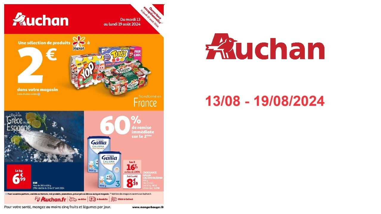 Catalogue Auchan (FR) - 13/08/2024 - 19/08/2024 - YouTube