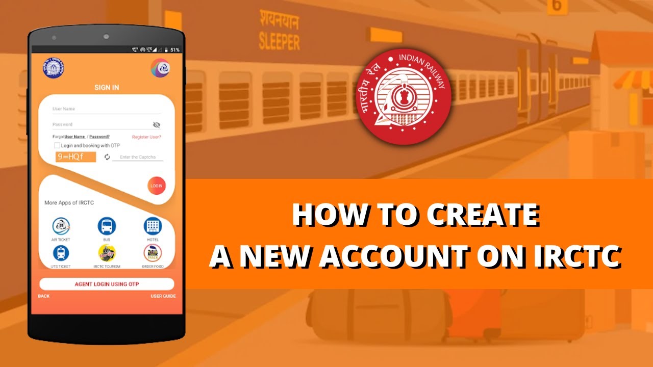 HOW TO CREATE A NEW ACCOUNT ON IRCTC ?. - YouTube