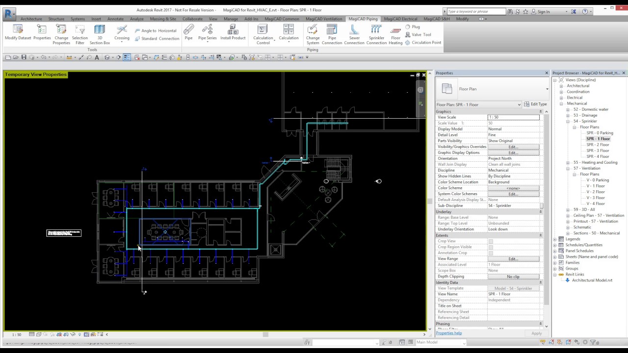 MagiCAD for REVİT Sprinkler - YouTube