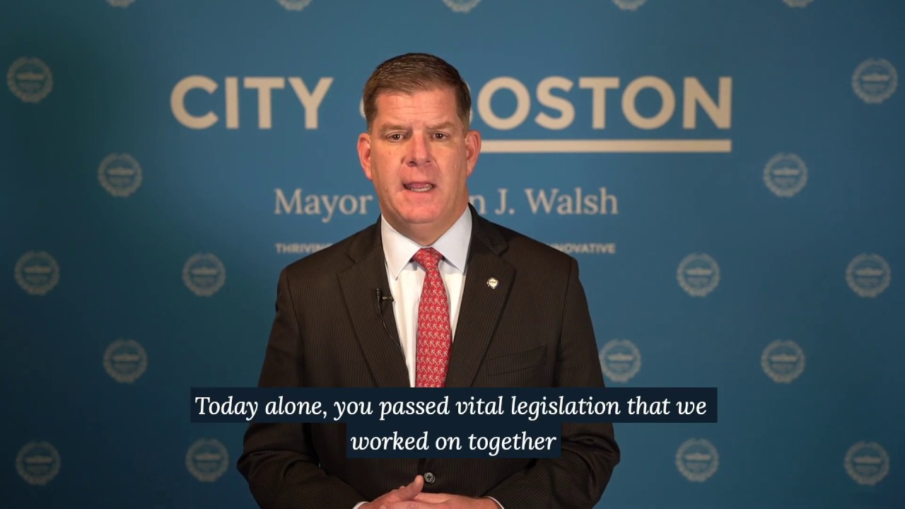 Mayor Walsh thanks the Boston City Council for their partnership - YouTube