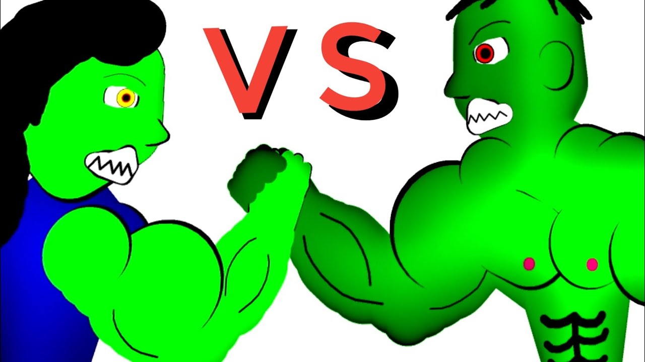 She-Hulk Vs. Hulk Arm Wrestling (Animation) - YouTube