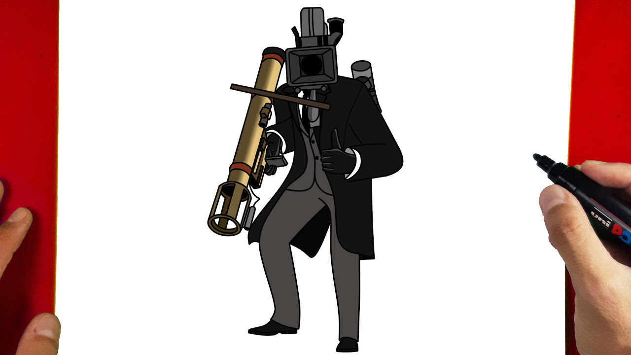 How to Draw Large Cameraman with Rocket Launcher | Skibidi Toilet 67 ...