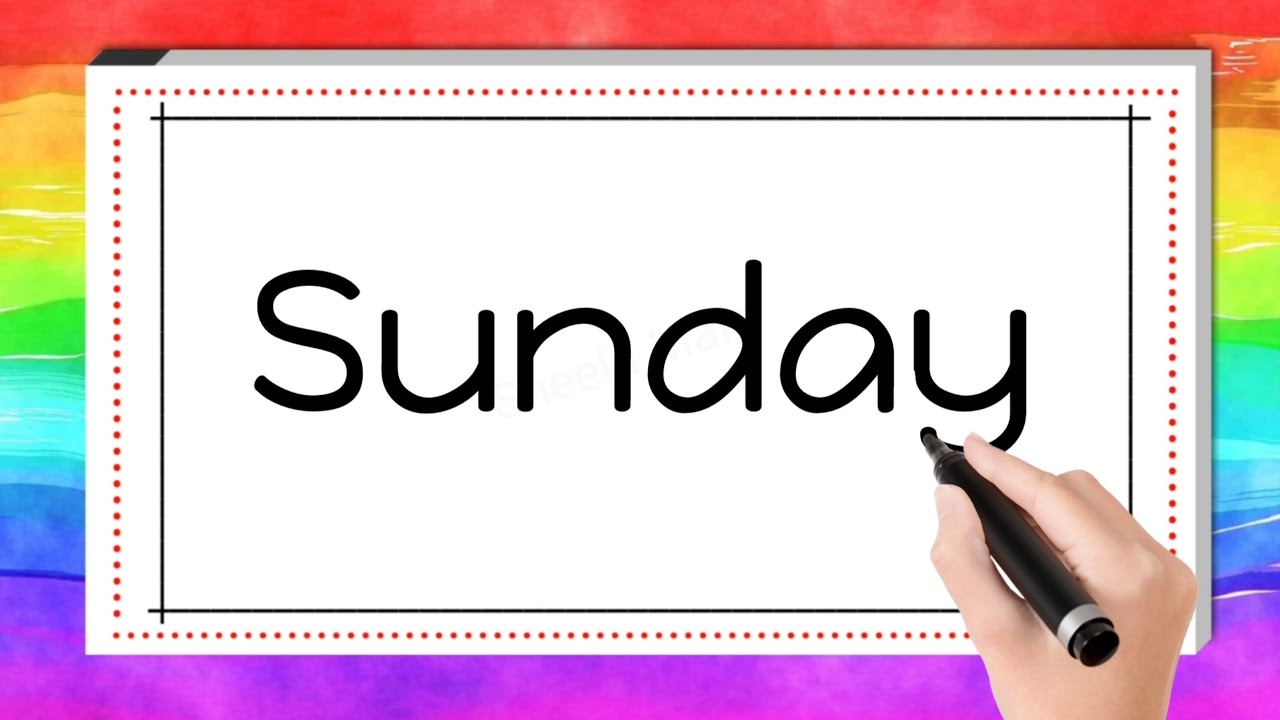 Sunday Monday Tuesday Spelling | Days Of The Week In English | Sunday ...
