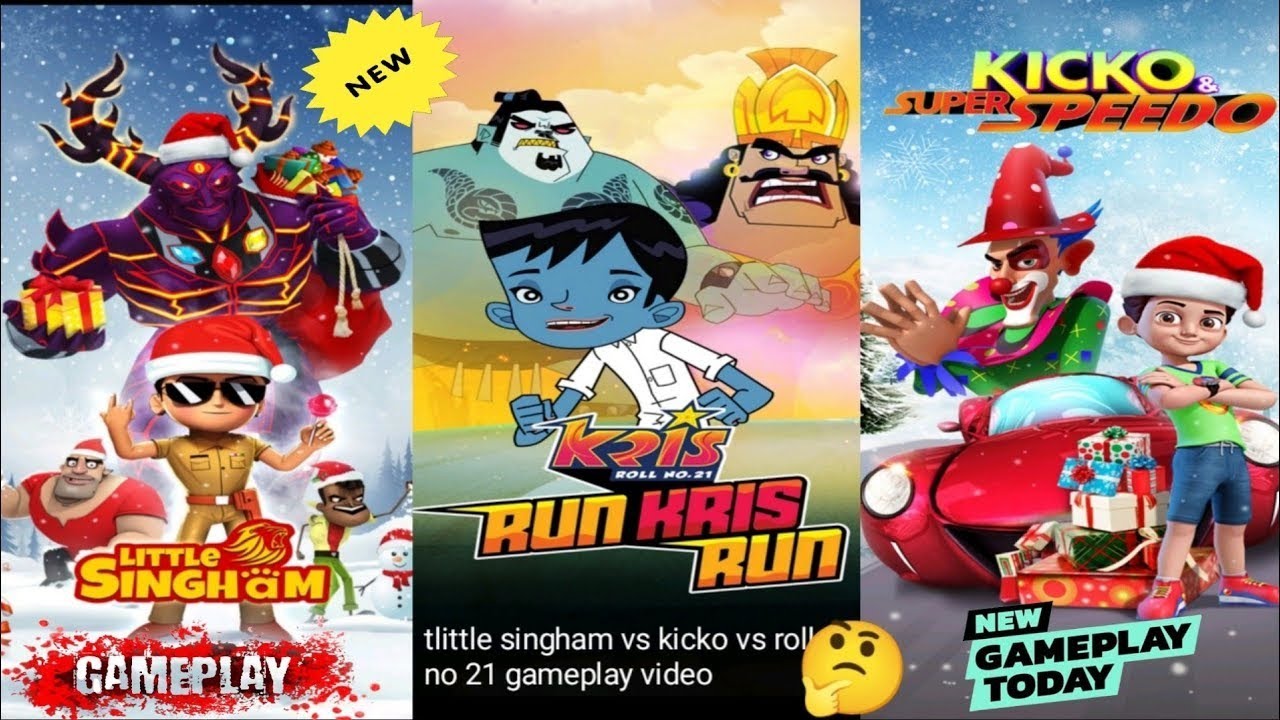 Roll No 21 Run Kris Run V/S Kicko And Super Speedo V/S Little Singham ...