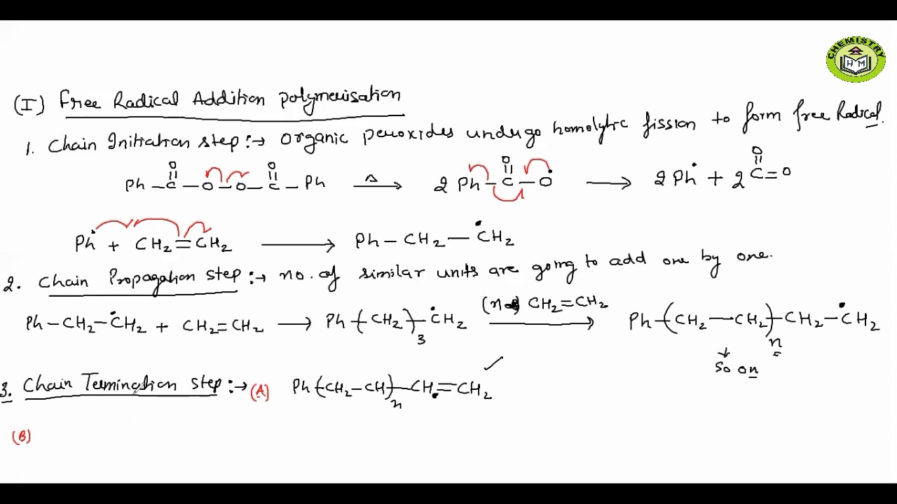 cationic, anionic and free radical mechanism of Polymers | Lecture-6 - YouTube
