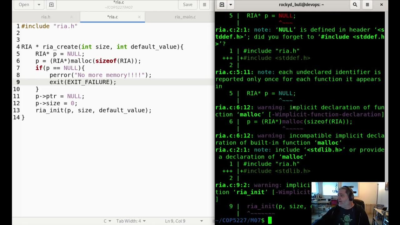 COP5227 - M7 A3 and A4 - Resizable Int Arrays - YouTube