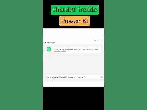 chatGPT inside Power BI #powerbi #chatgpt #ai - YouTube