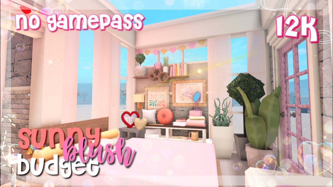12k Sunny Blush Budget {No Gamepass} Roblox Bloxburg ||ellvixia - YouTube