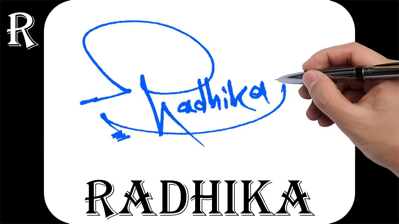 Radhika name signature design - R signature style - How to signature ...