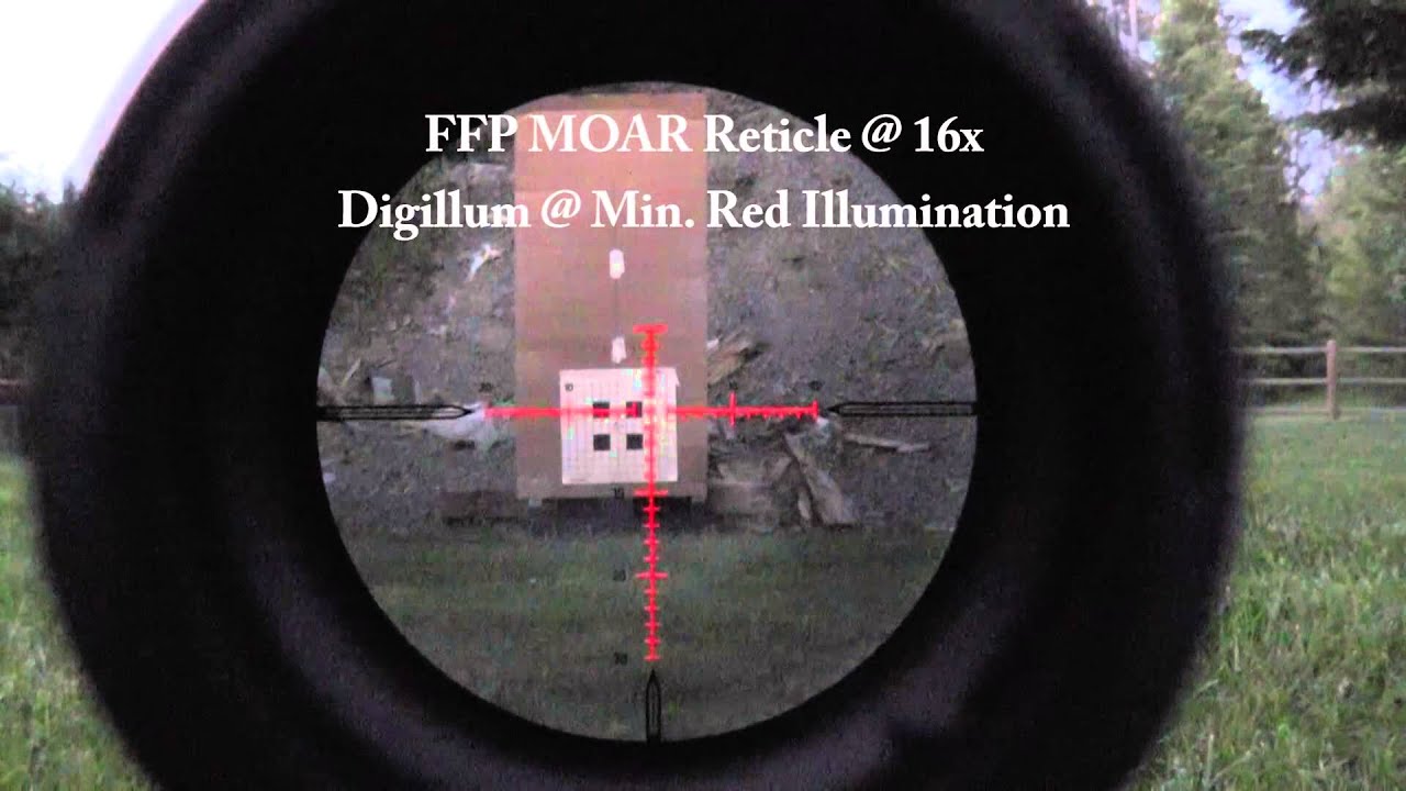 Nightforce ATACR F1 4-16x42: Digillum Illuminated Reticle Demo - YouTube