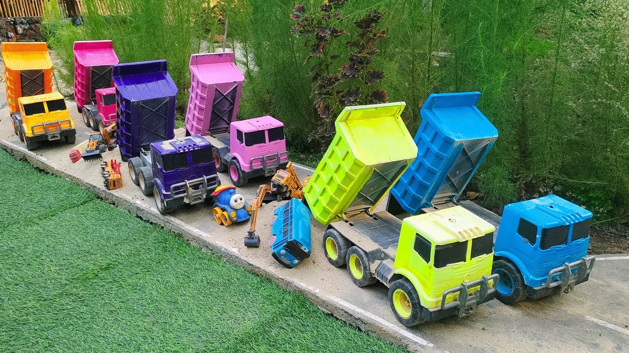 Mobil Mobilan Truk Konstruksi Bongkar Pasir Excavator, Loader, Mobil ...