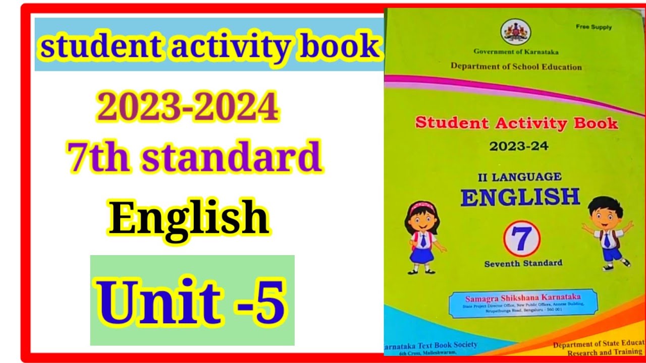 7th standard English student activity book unit-5 # 7th English kalika ...