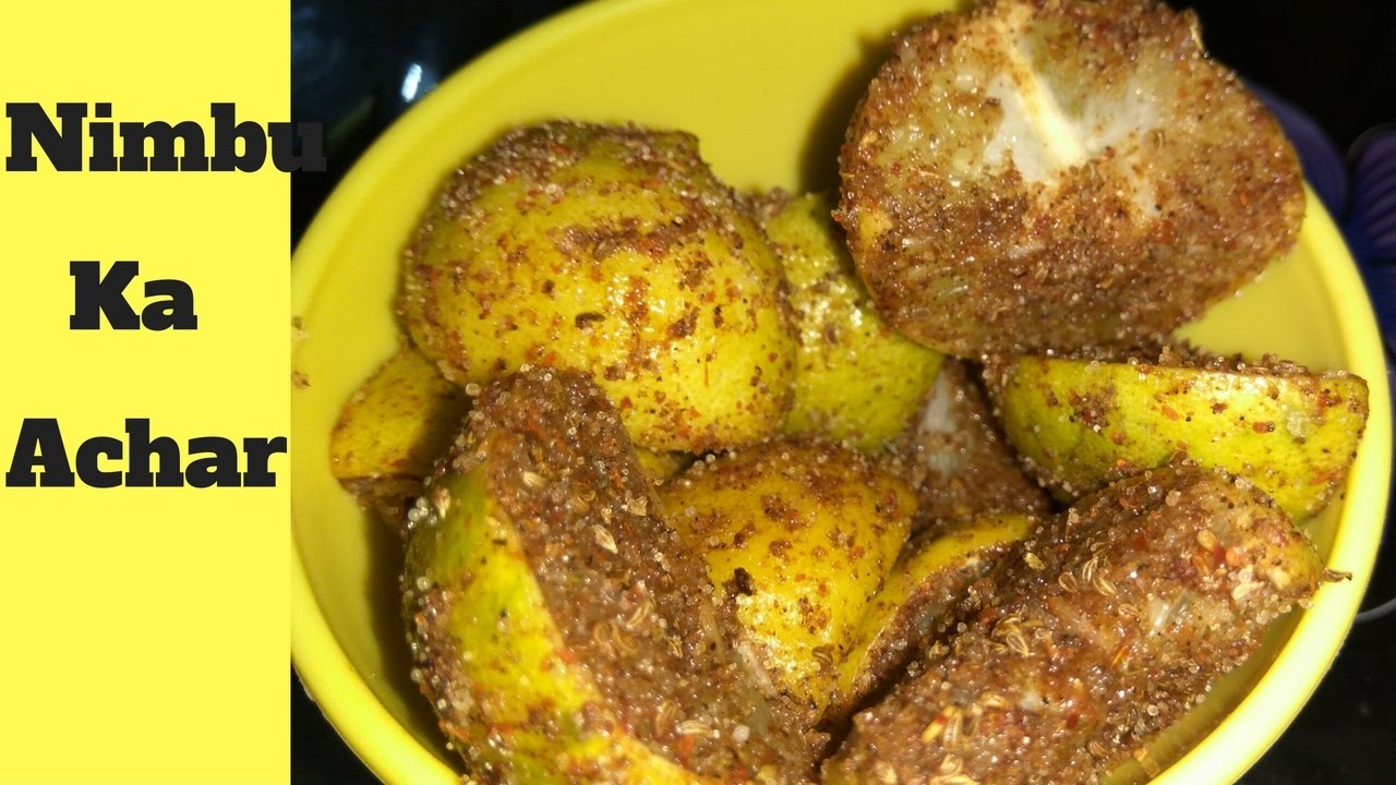 Lemon Pickle Recipe - Nimbu Achar Recipe - Nimbu ka Meetha Achar Recipe ...