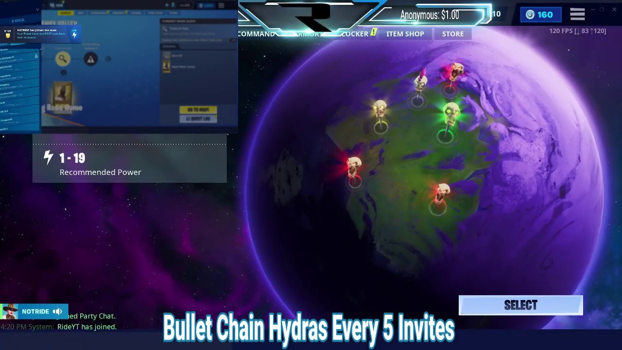 Fortnite SAVE THE WORLD GIVEAWAY Bullet Chain Hydras Every 5 Invites ...