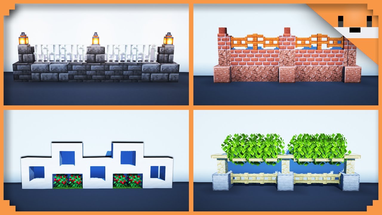 🦊16 MELHORES ideias de CERCAS no MINECRAFT - YouTube