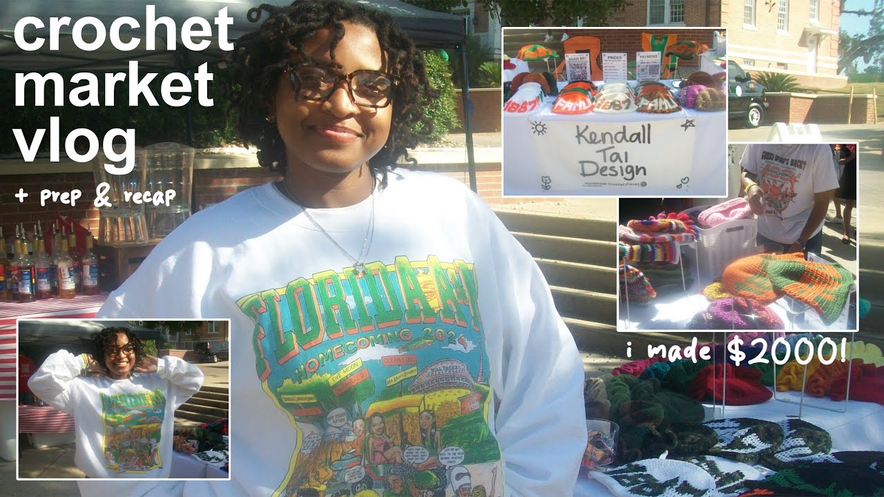 crochet market vlog + prep & recap | i made $2000! - YouTube