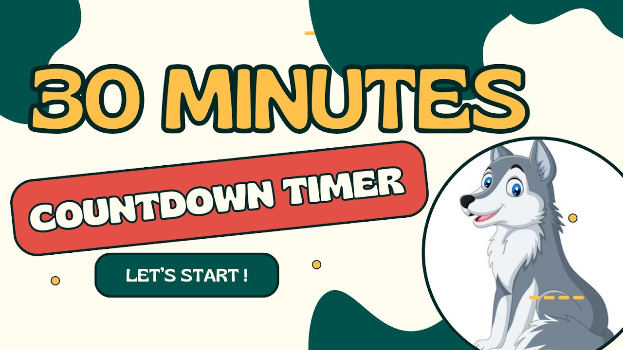 WOLF COUNTDOWN ! 30:00 🐺 Wolf timer from 30 minutes to zero in minutes ...