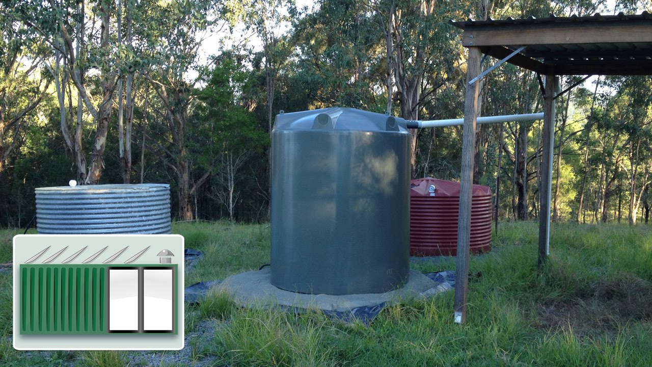Shipping Container House - Extra water tank for increased capacity ...
