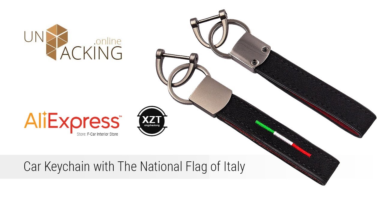 UnPacking Car Keychain with The National Flag of Italy - YouTube