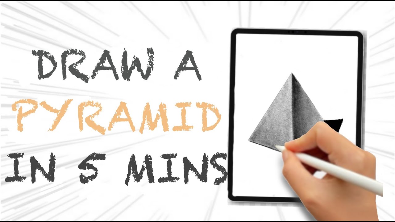 How to draw and shade a pyramid in 5 minutes...learn with ...