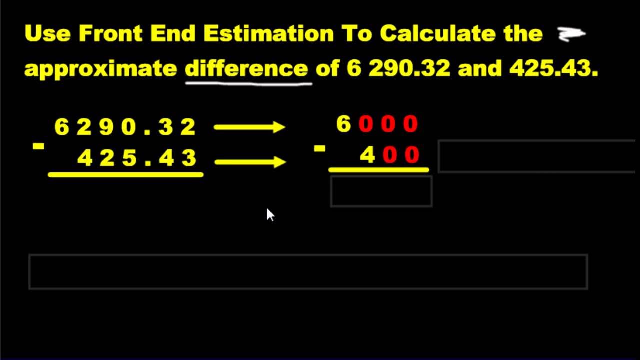 Front End Estimation - YouTube